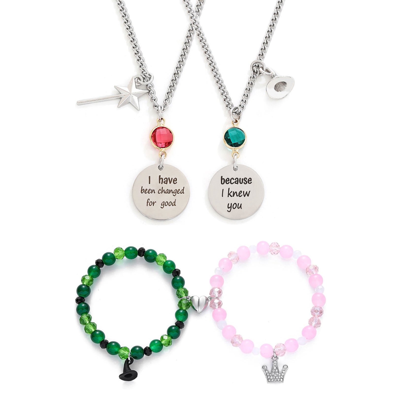 Elphaba Glinda Friendship Matching Bracelets-Crown Witch Hat Matching ...