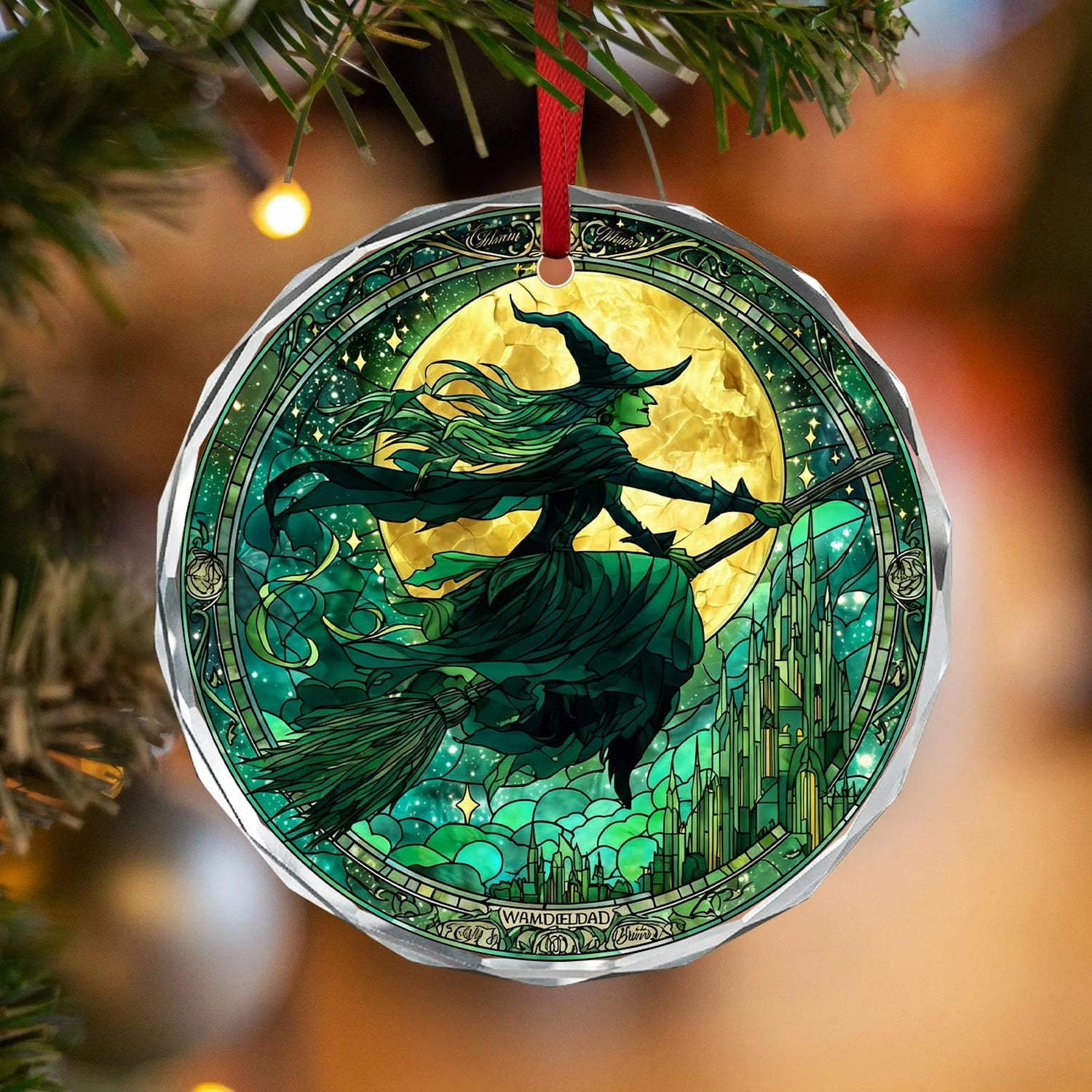 Elphaba Wicked Stained Glass Suncatcher Ornament, Defying Gravity ...