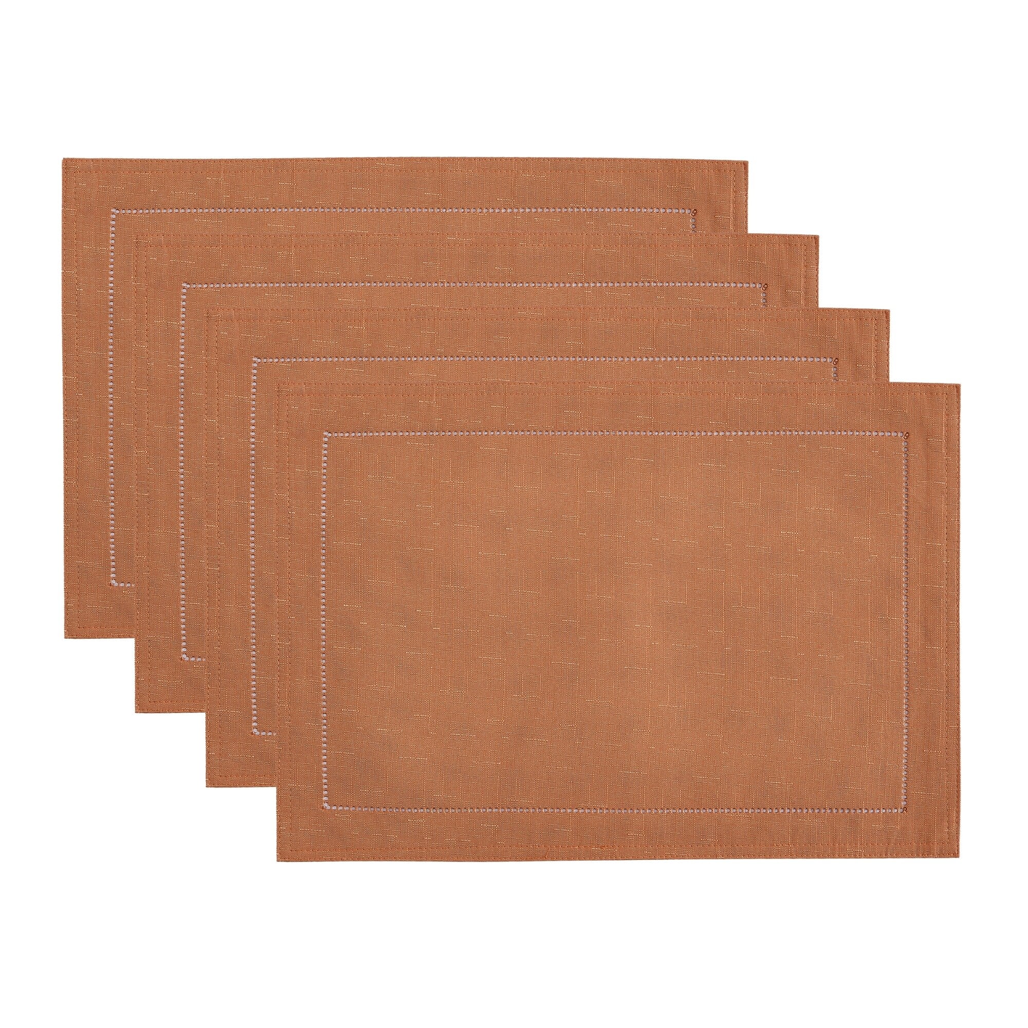 Elrene Alison Eyelet Punched Border Fabric Placemat, Set of 4 ...