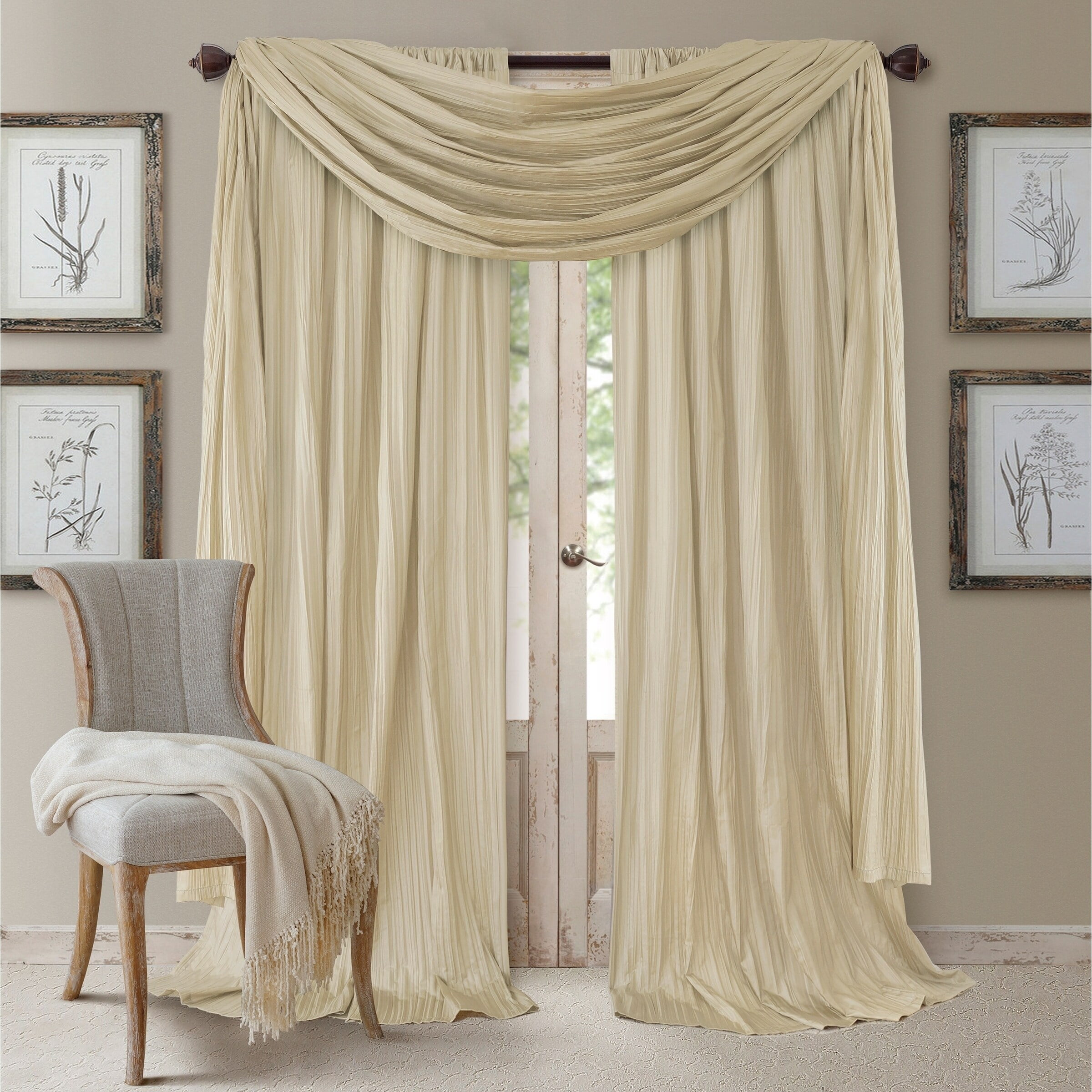 Elrene Athena Rod Pocket Curtain Panel Set of 3 - Walmart.com