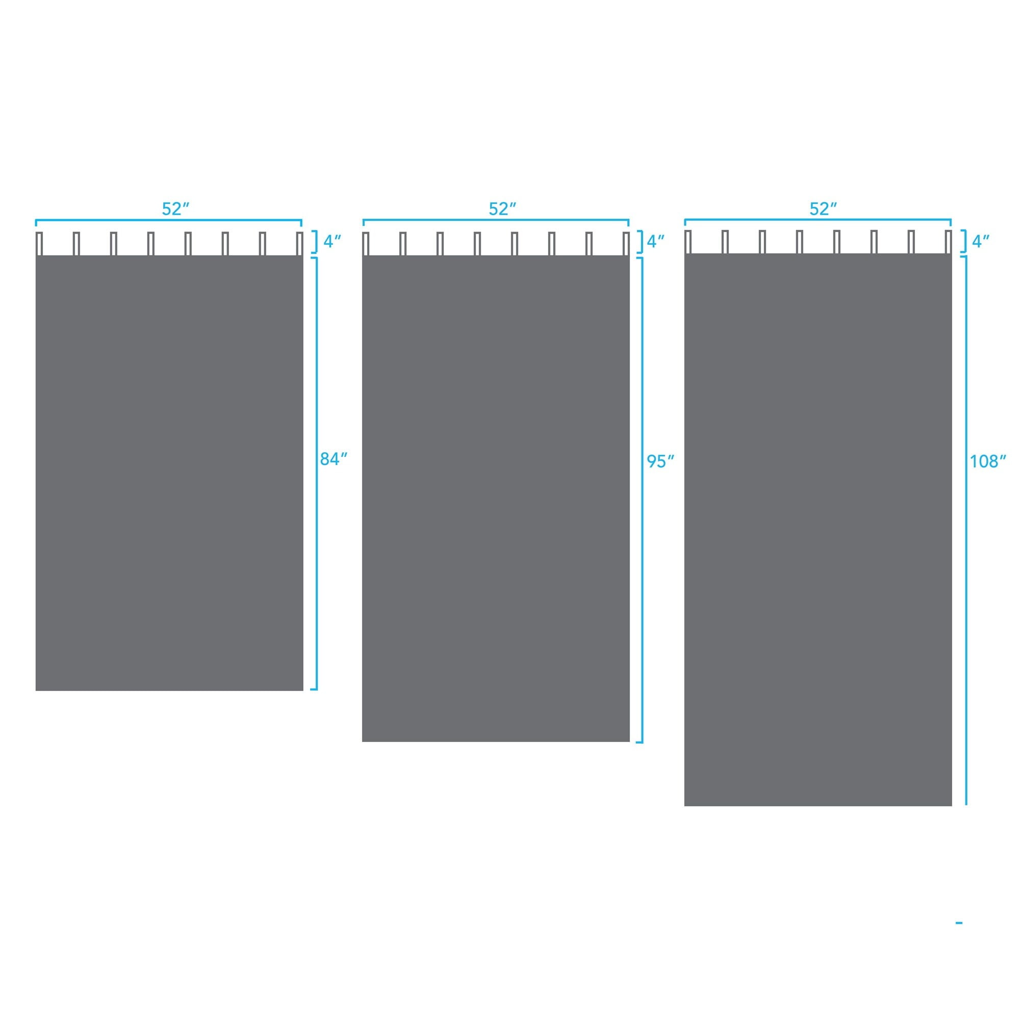 Elrene Darien Solid Indoor/Outdoor Sheer Velcro Tab Top Window Curtain ...