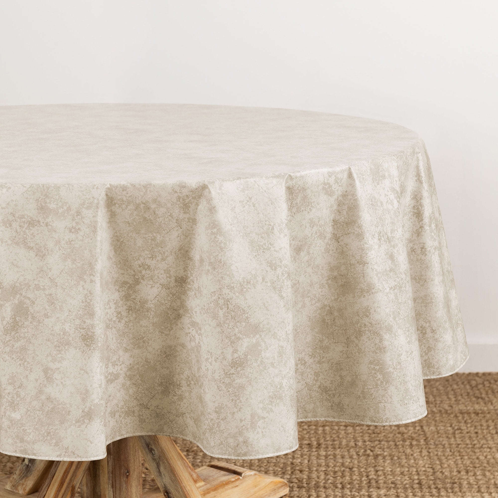 Elrene Mesa Marble Printed Vinyl Indoor/Outdoor Tablecloth 60x84 Oval ...