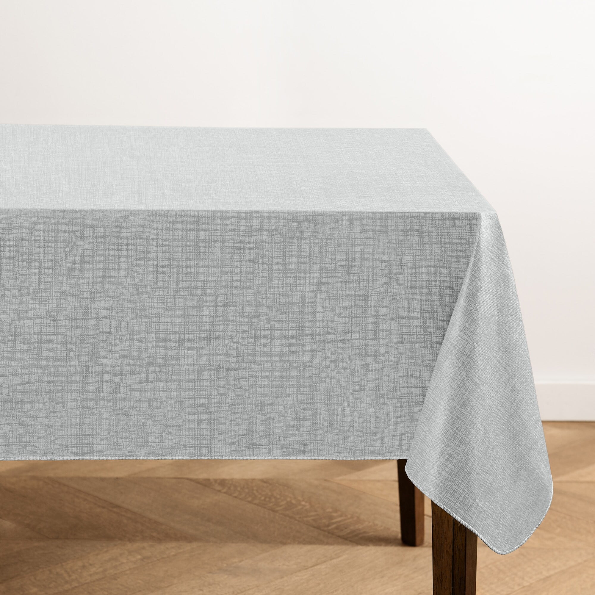Elrene Monterey Linen Texture Vinyl Indoor/Outdoor Tablecloth 60x102 ...