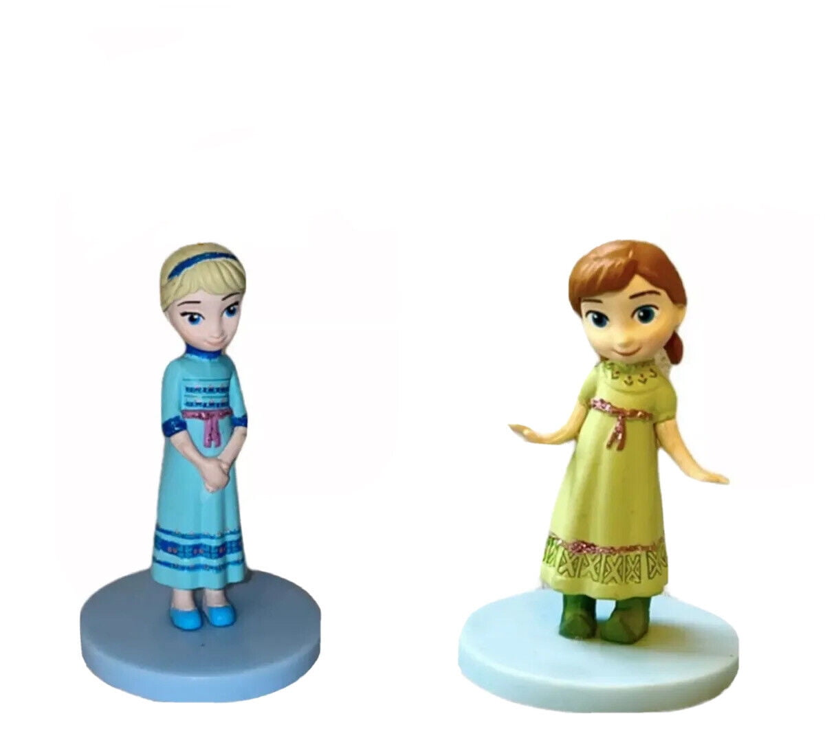 Elsa & Anna Baby Toddler Young Cake Topper Pvc Figure Figurine New 2 ...
