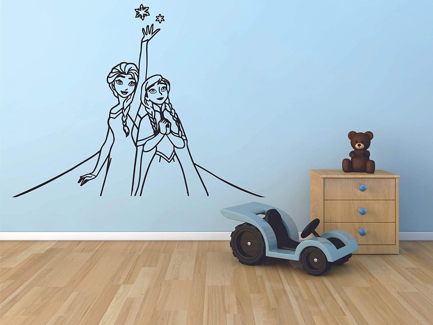 Elsa and Anna Frozen Wall Decals For Kids Rooms Let It Go Decor Girls ...