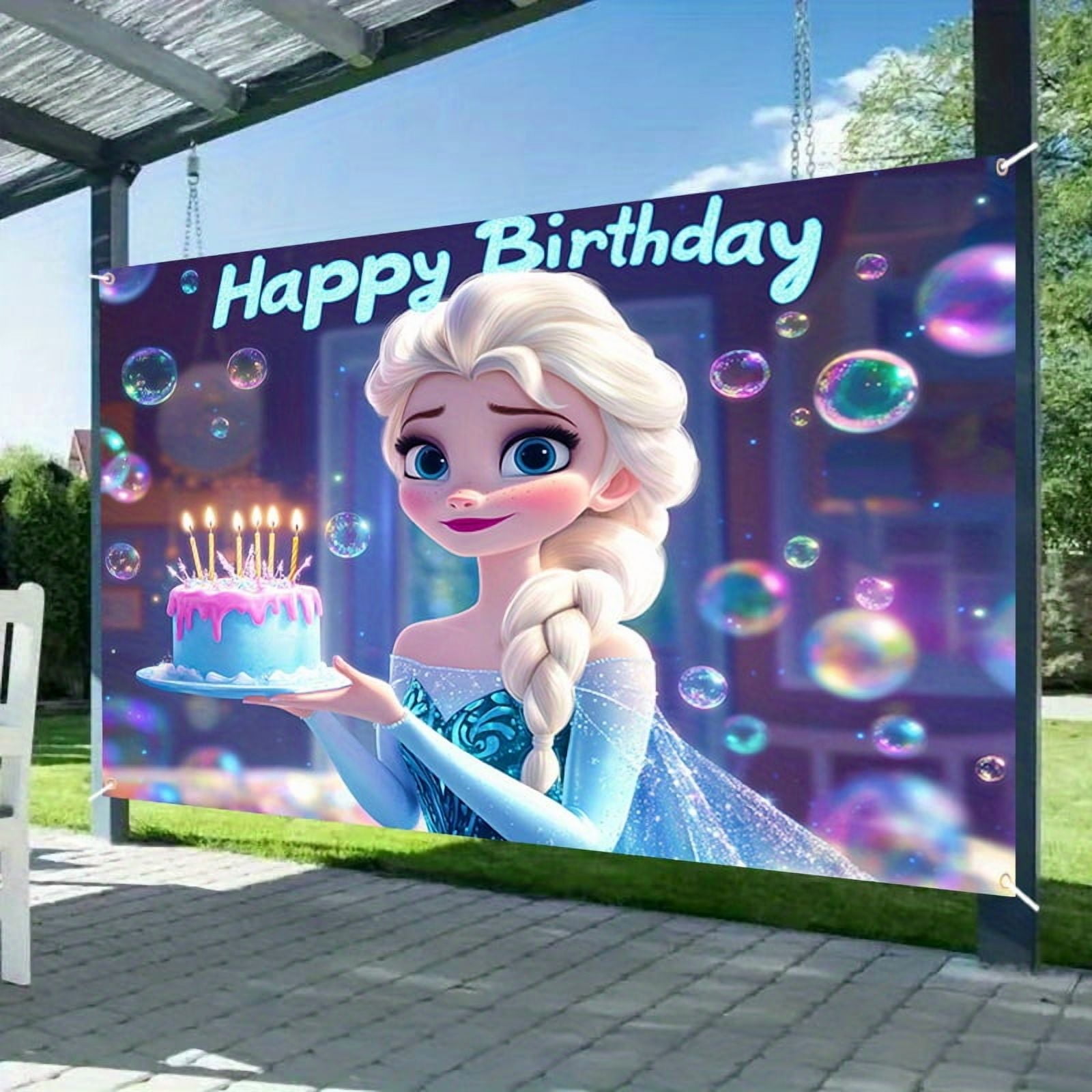 Elsa Birthday Banner - Elsa's freeze-themed party decorations, cakes ...