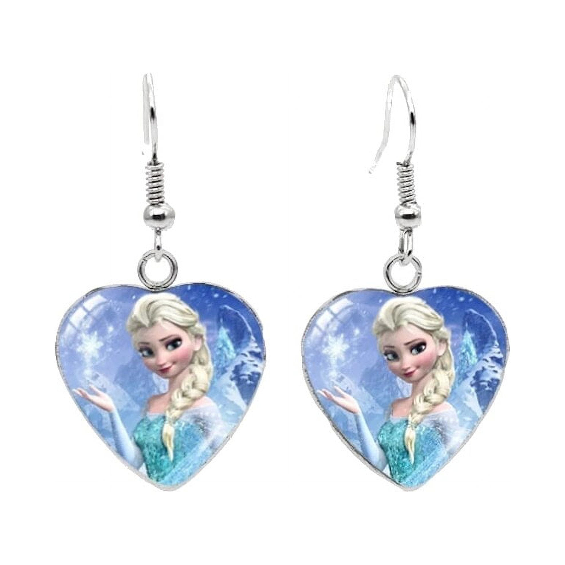 Elsa Frozen Heart Dangle Earrings Elsa Anna Frozen Princes Jewelry FE ...
