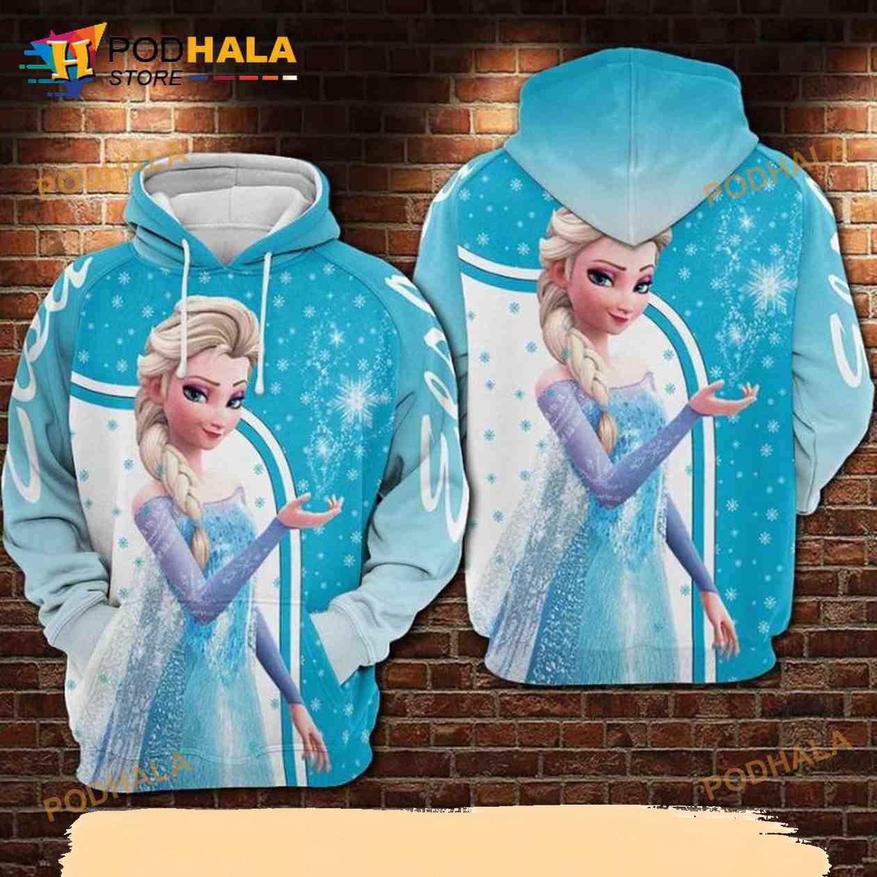 Elsa Frozen Winter Is Coming All Over Print Disney 3D Hoodie - Walmart.com