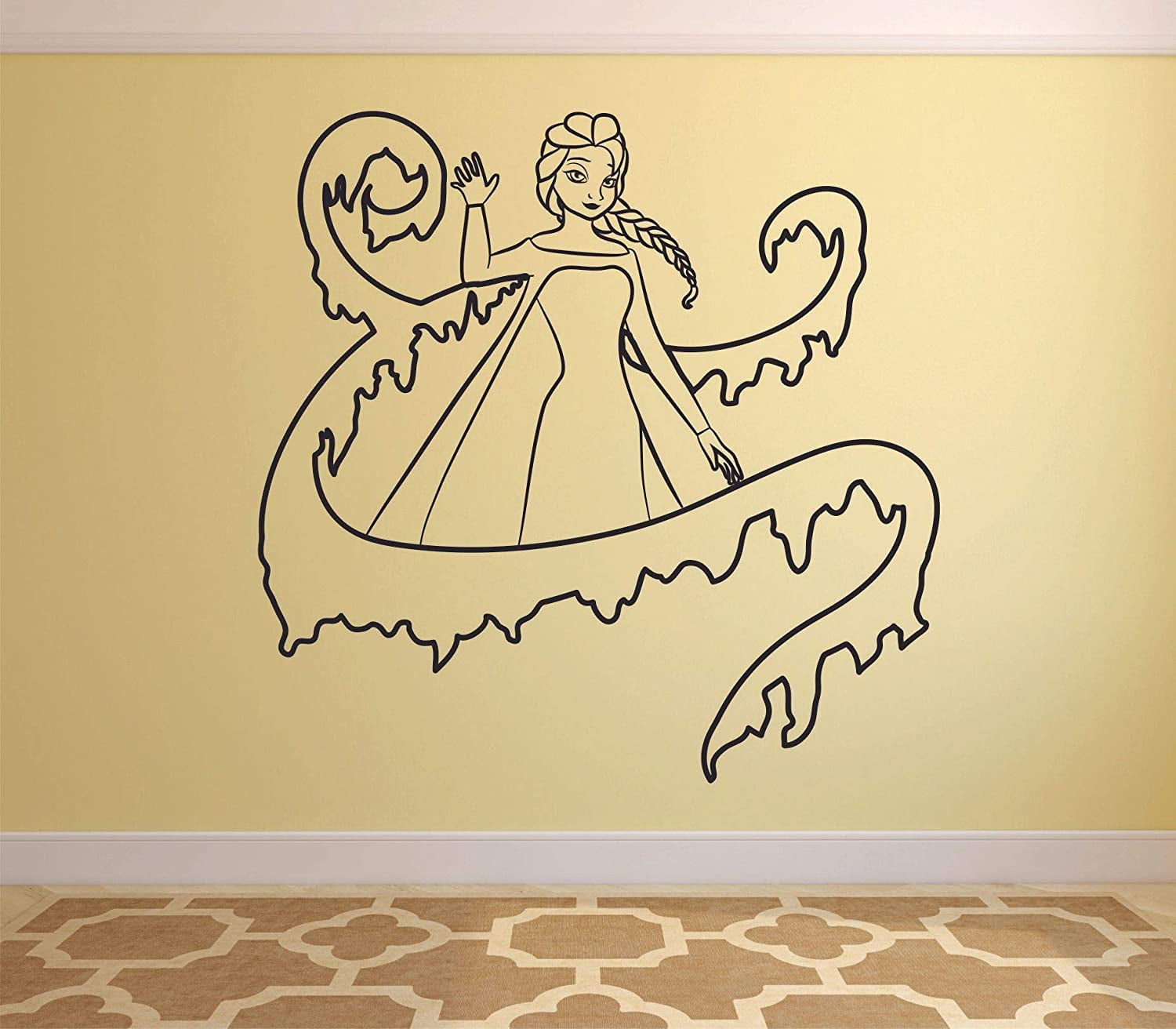Elsa Ice Princess Frozen Wall Decals For Kids Rooms Let It Go Decor ...