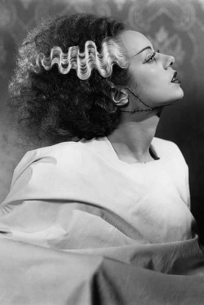 Elsa Lanchester in Bride of Frankenstein striking profile with scars ...