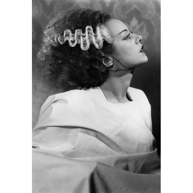 Elsa Lanchester in Bride of Frankenstein striking profile with scars ...