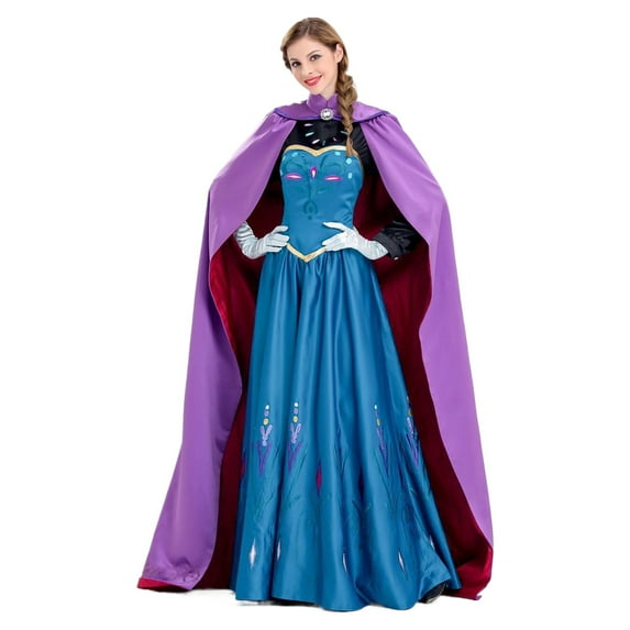 Elsa Princess Costume Cloak 5'8" Blue Halloween Dress with Luxury ...