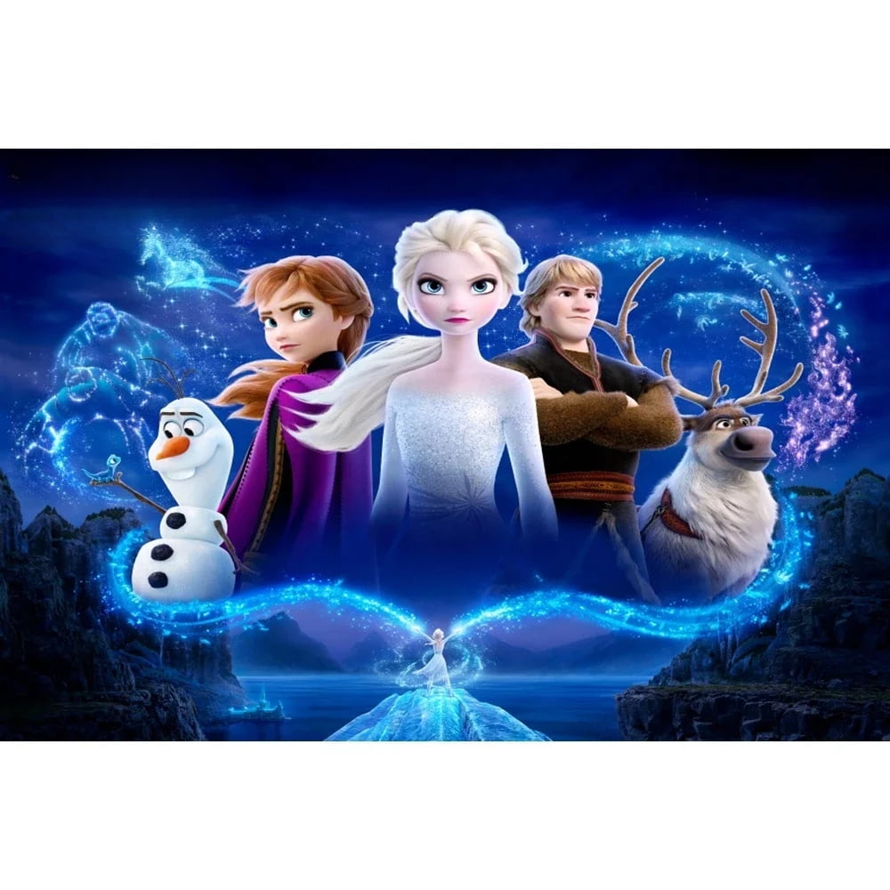 Elsa Princess Theme Winter Ice Snowflake Castle Backdrop Elsa Anna Snow ...