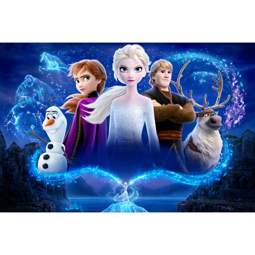 Elsa Princess Theme Winter Ice Snowflake Castle Backdrop Elsa Anna Snow ...