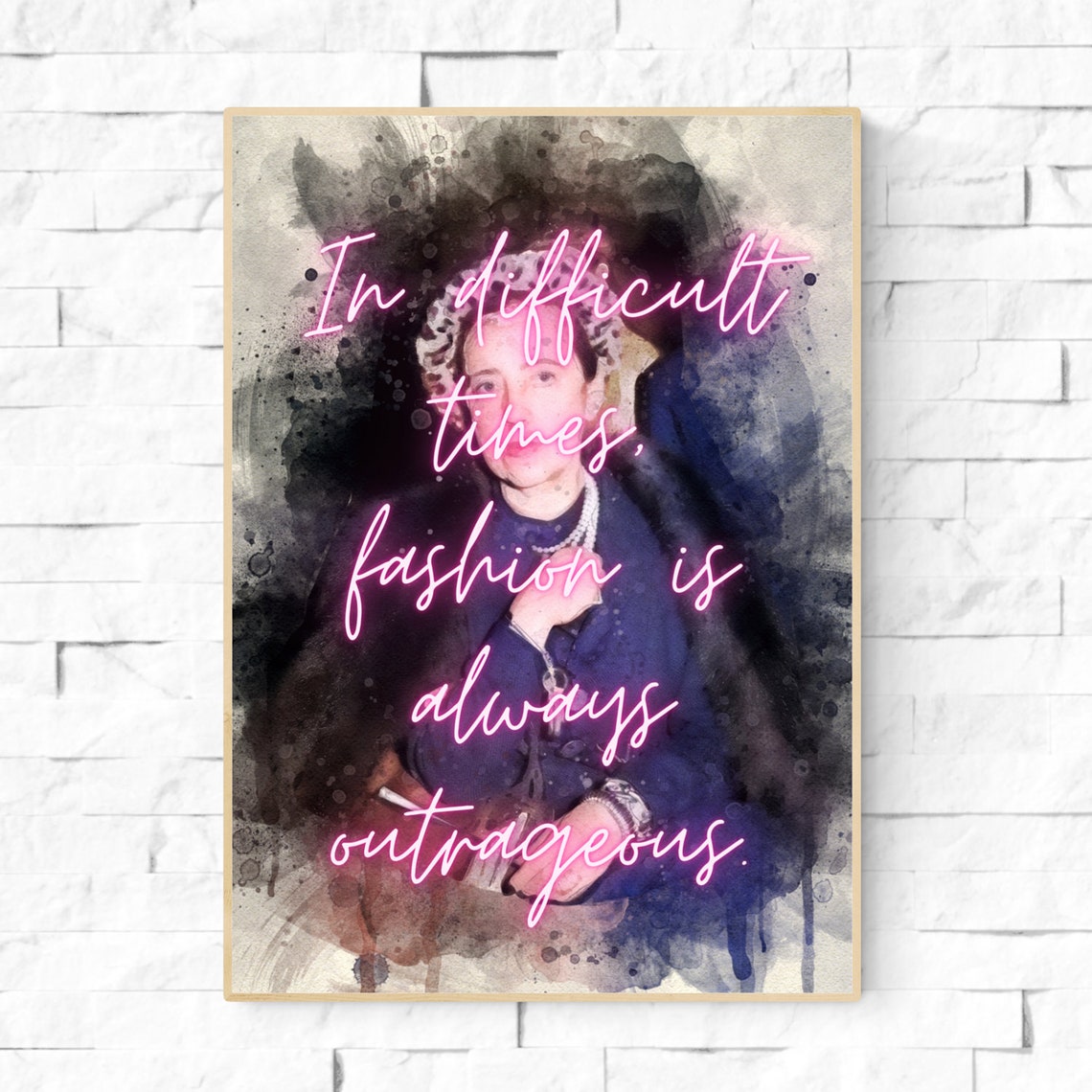 Elsa Schiaparelli Inspirational Quote, Famous Fashion Designer Wall Art ...