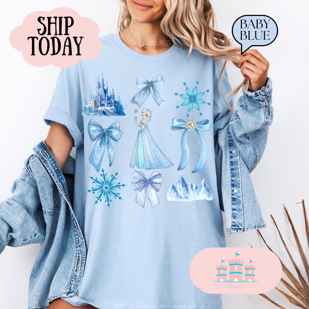 Elsa Shirt, Frozen Shirts, Princess Elsa Bow Shirts, Girls Trip, World ...