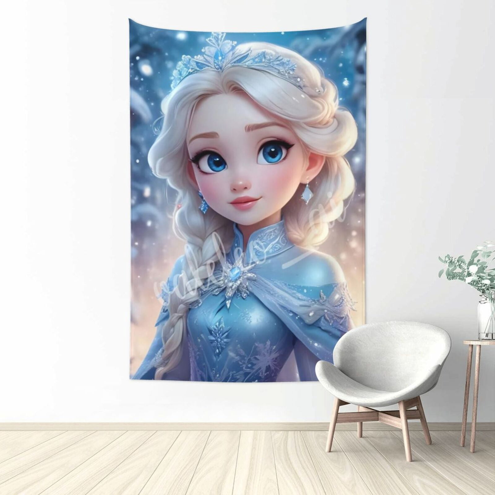 Elsa Wall Decorative Tapestry Vertical, Waterproof Polyester Fabric ...