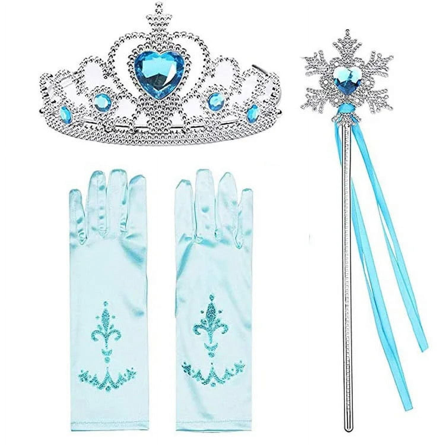 Elsa princess accessories gloves wand crown jewelry set Elsa wig necklace braid for Princess ...