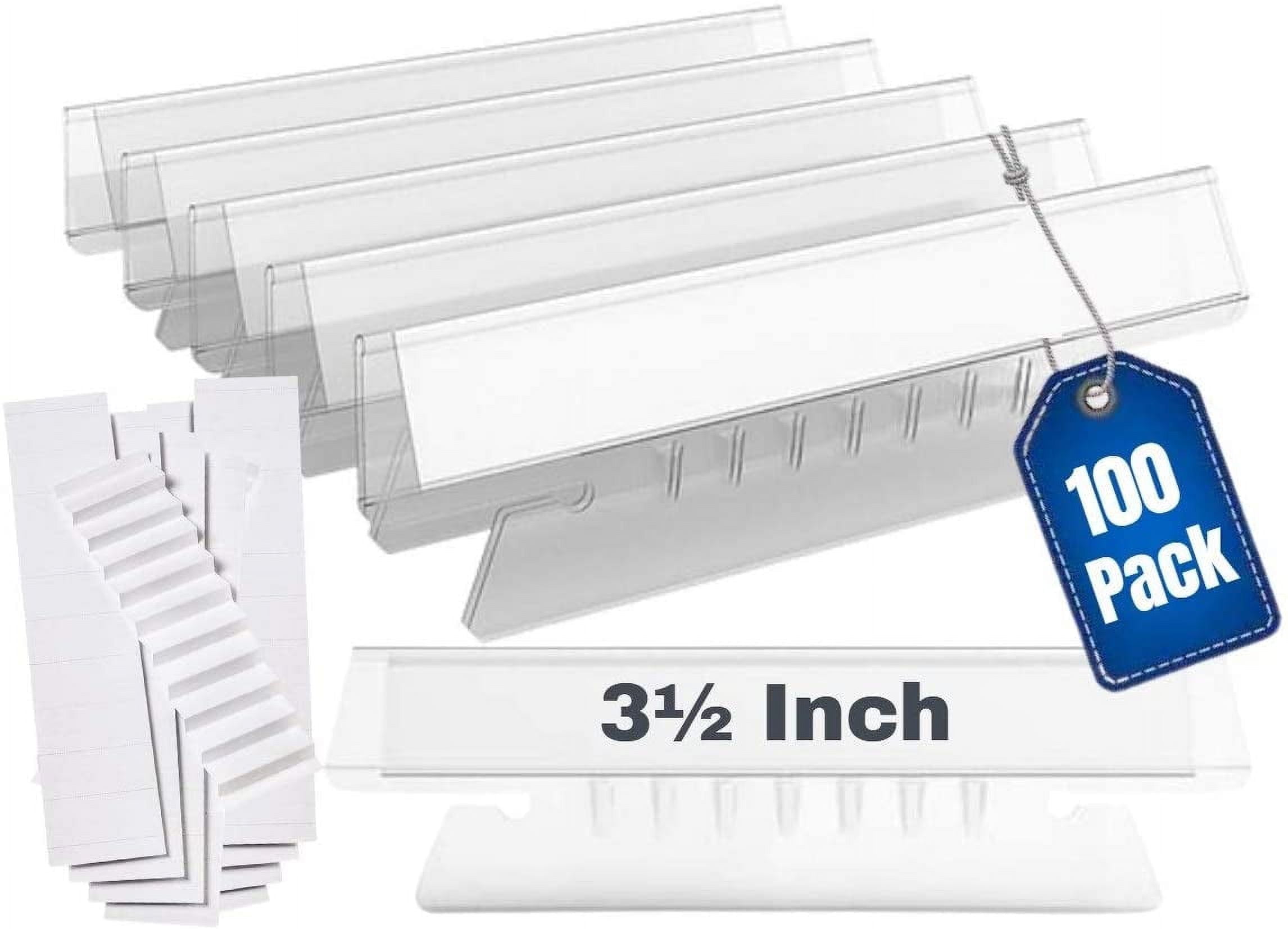Elsavct Clear Hanging Folder Tabs & Inserts 3.5"x0.63" 100-Pack with ...