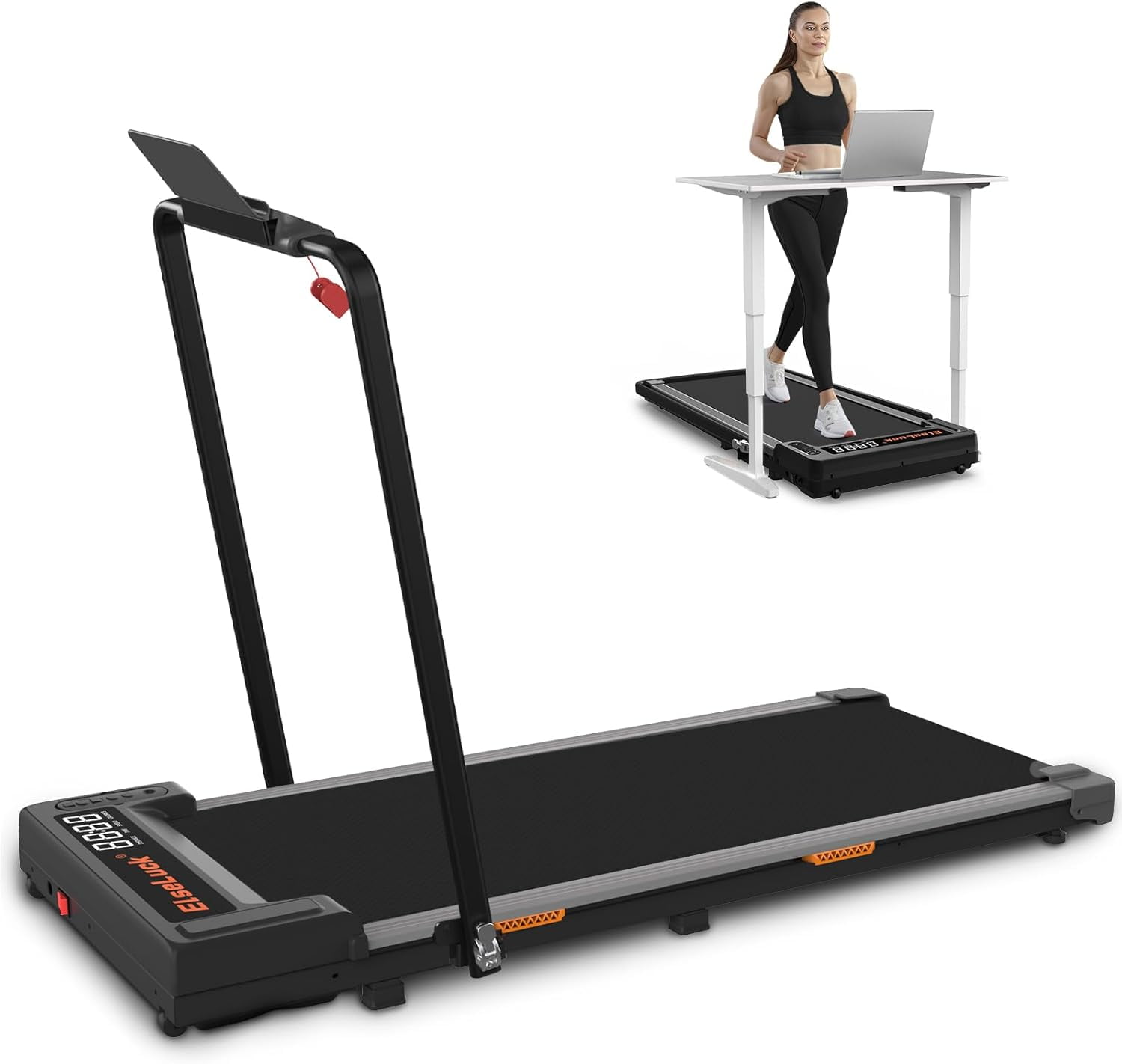 Elseluck Walking Pad, Under Desk Treadmill for Home Office, 2 in 1 ...