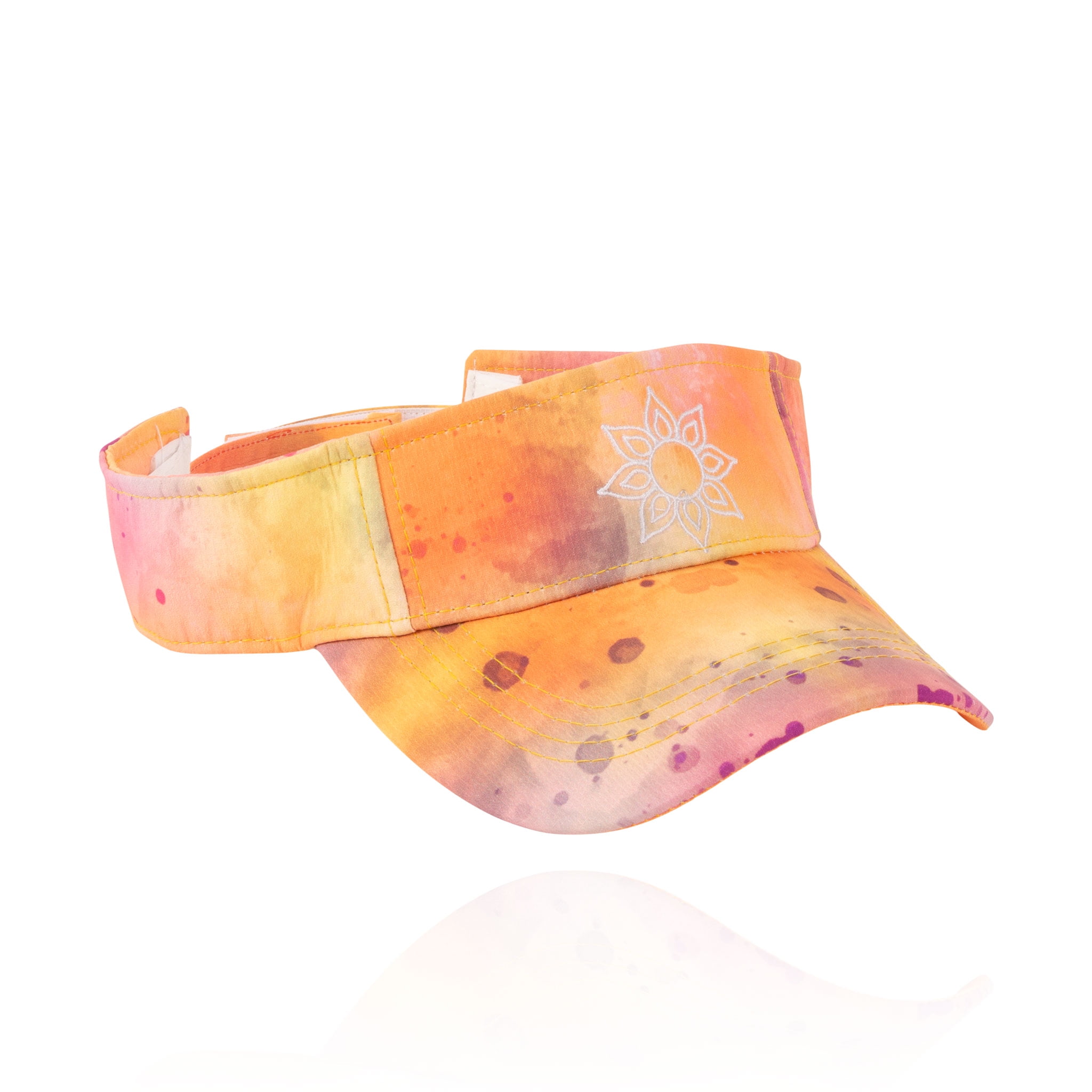 Elsie & Zoey Adjustable Embroidered Sunset Tie Dye Sun Visor for Women ...