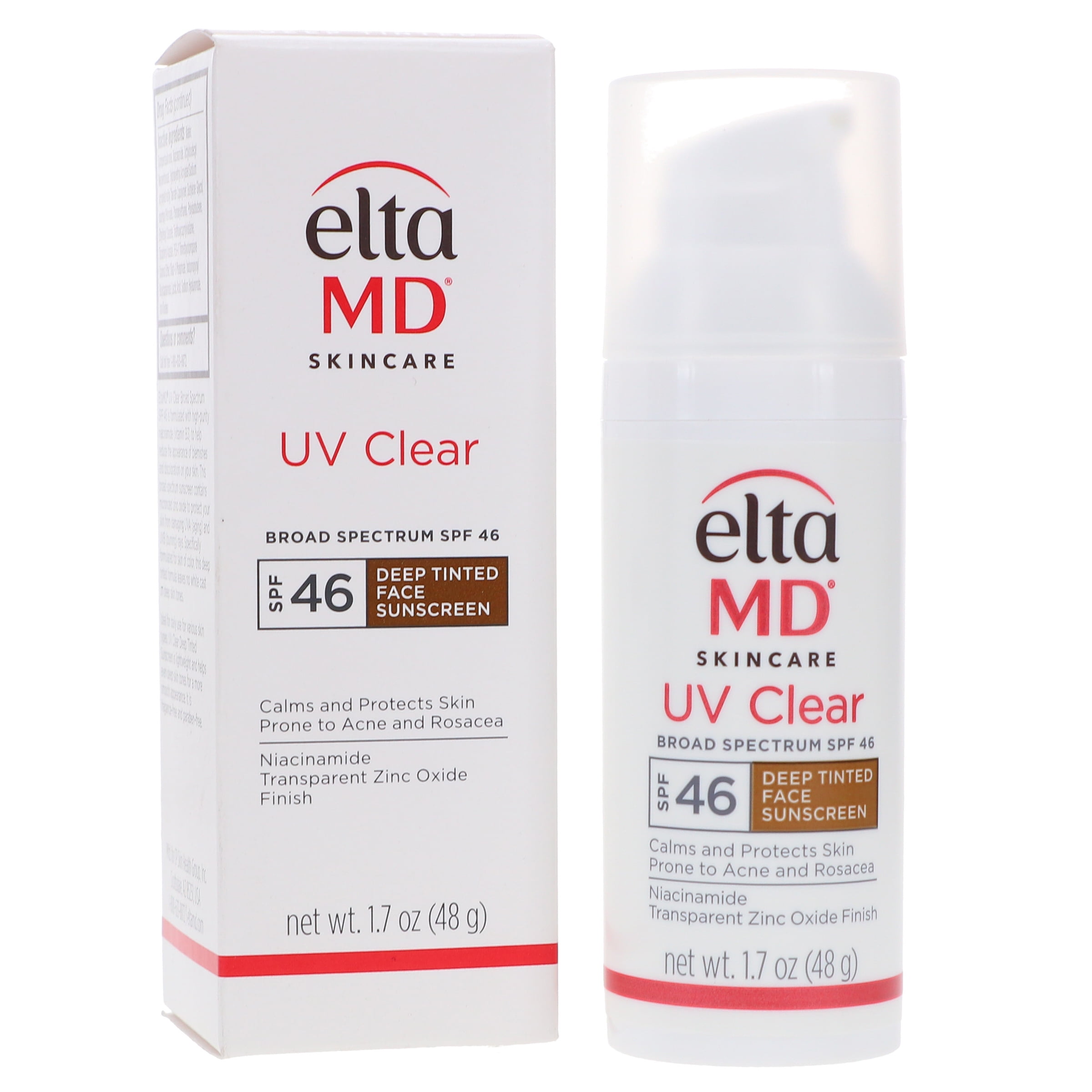 EltaMD UV Clear Deep Tinted Broad Spectrum Facial Sunscreen SPF 46 1.7 oz - Walmart.com