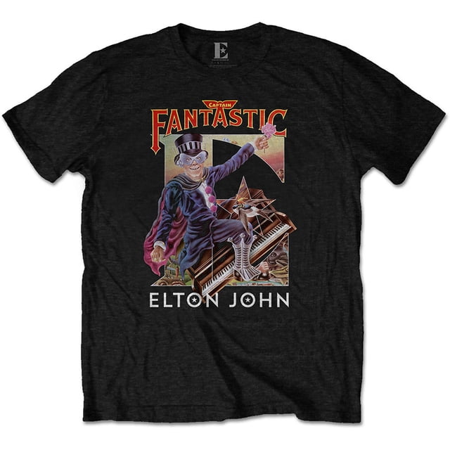Elton John Unisex T-Shirt Captain Fantastic (Small) - Walmart Business ...