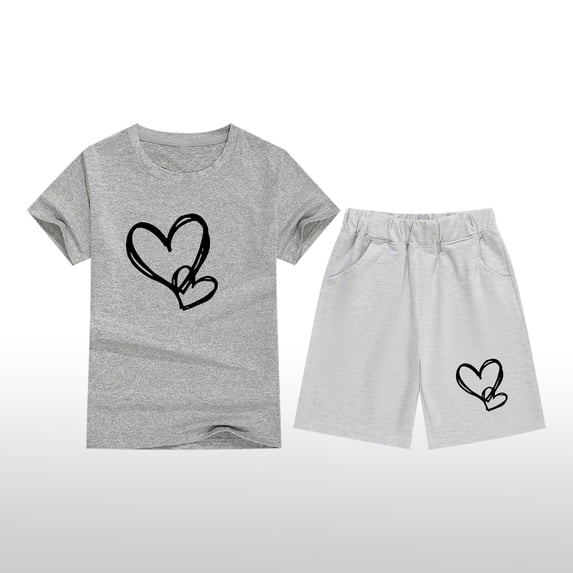 Eltusu Boys Cotton Outfit Sets, Casual Crew Neck Short Sleeve T-Shirts ...