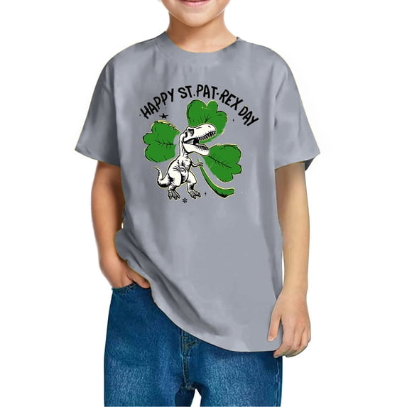 Eltusu Boys Cotton T-shirts, Graphic Short Sleeve Pullover Crew Neck ...