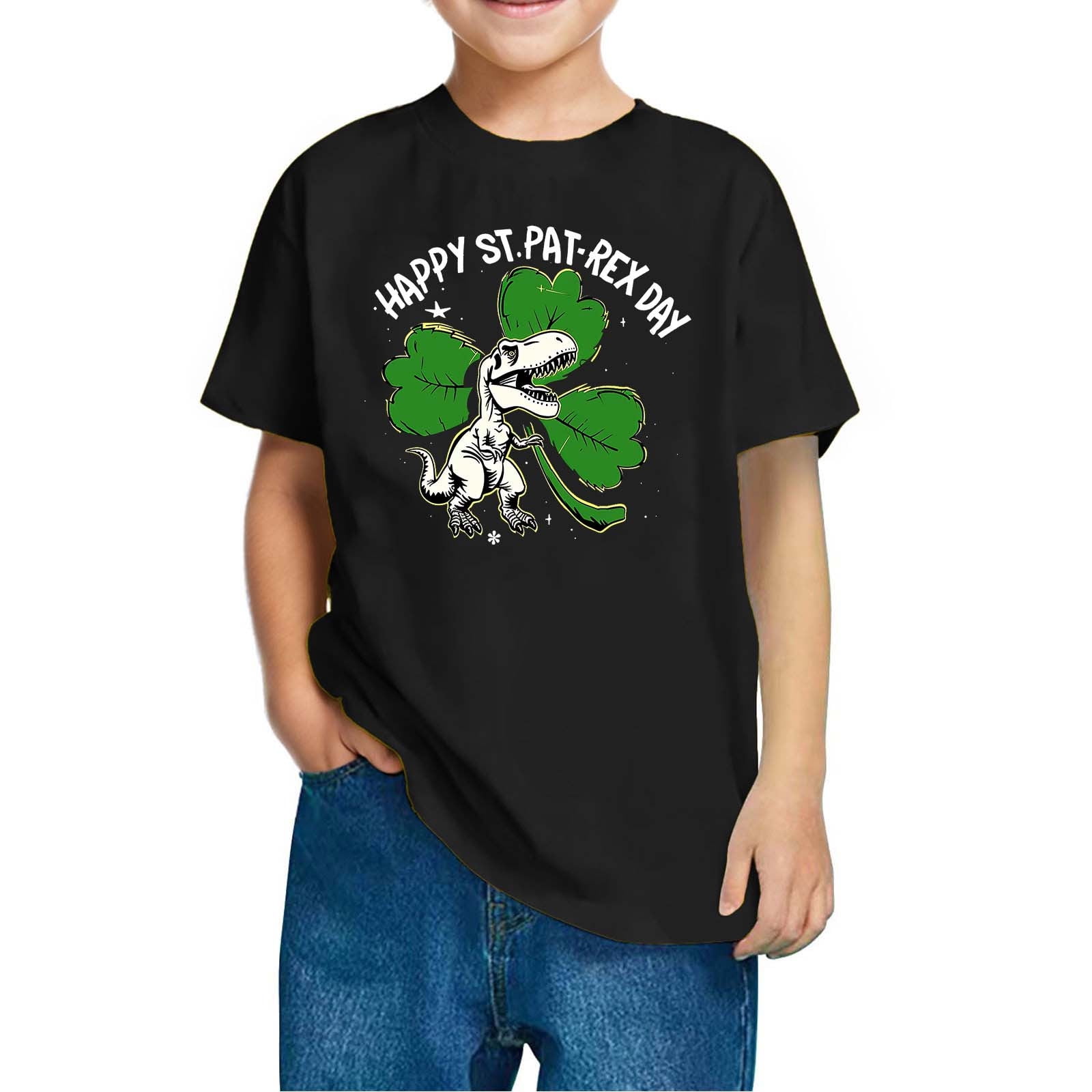 Eltusu Boys Cotton T-shirts, Short Sleeve Crew Neck Pullover Graphic ...