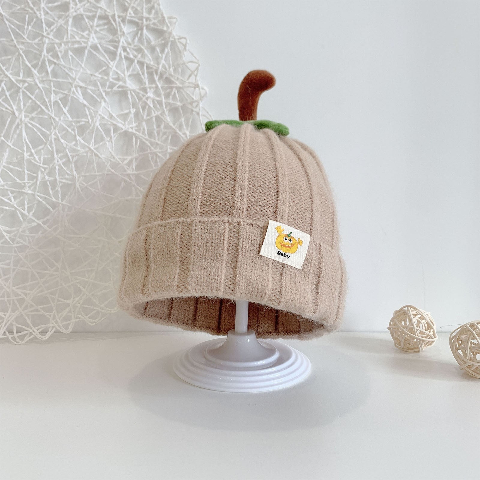 Eltusu Boys Knitting Beanies, Stretch Cute Warm Soft Winter Hats Beige ...