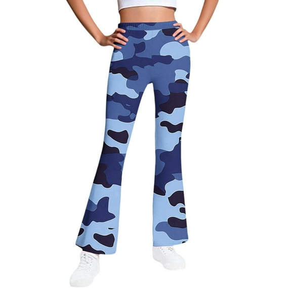 Eltusu Flare Leggings for Girls, Thermal Stretchy Fashion Elastic Waist ...