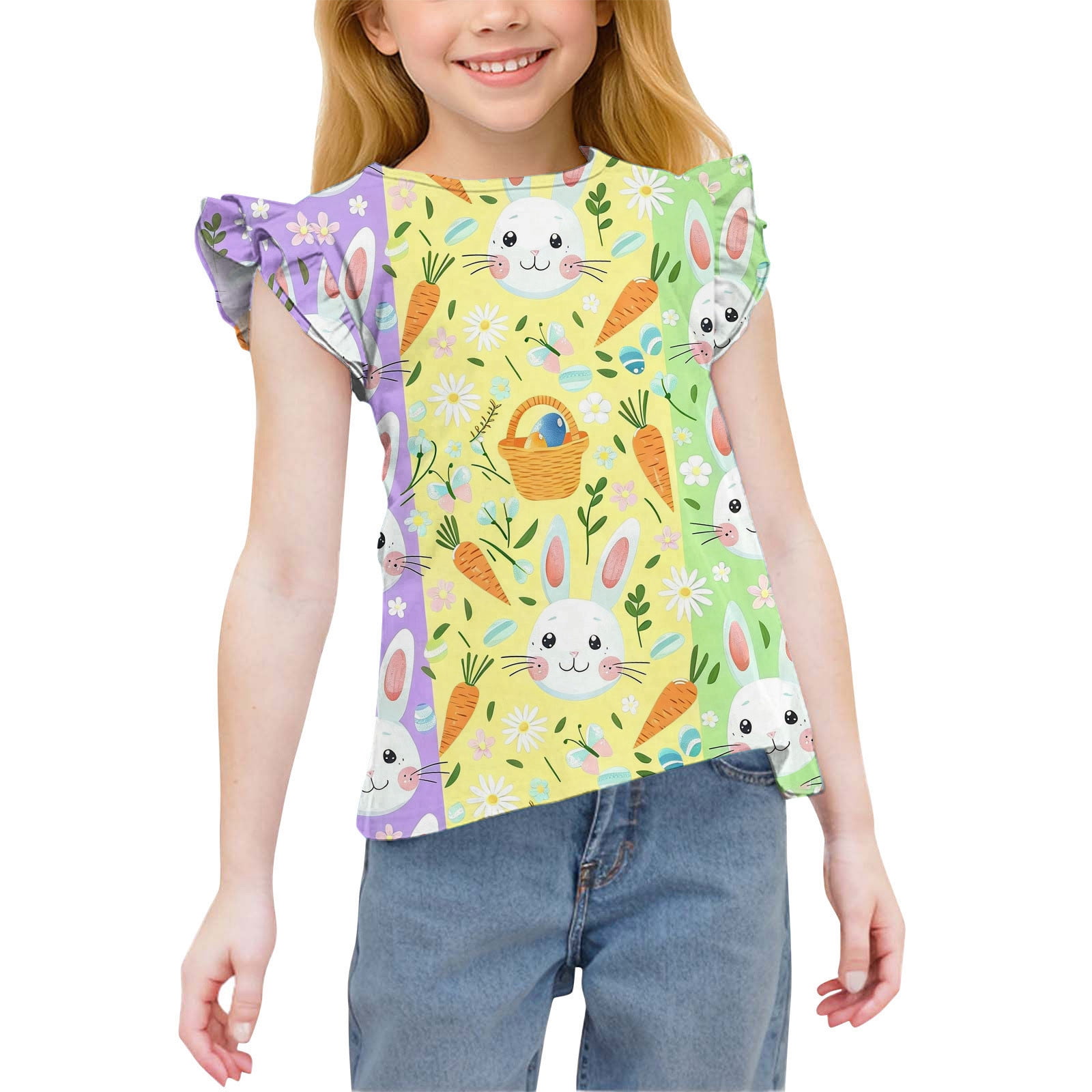 Eltusu Girls Easter T-Shirts, Featival Pullover Short Sleeve Crewneck ...