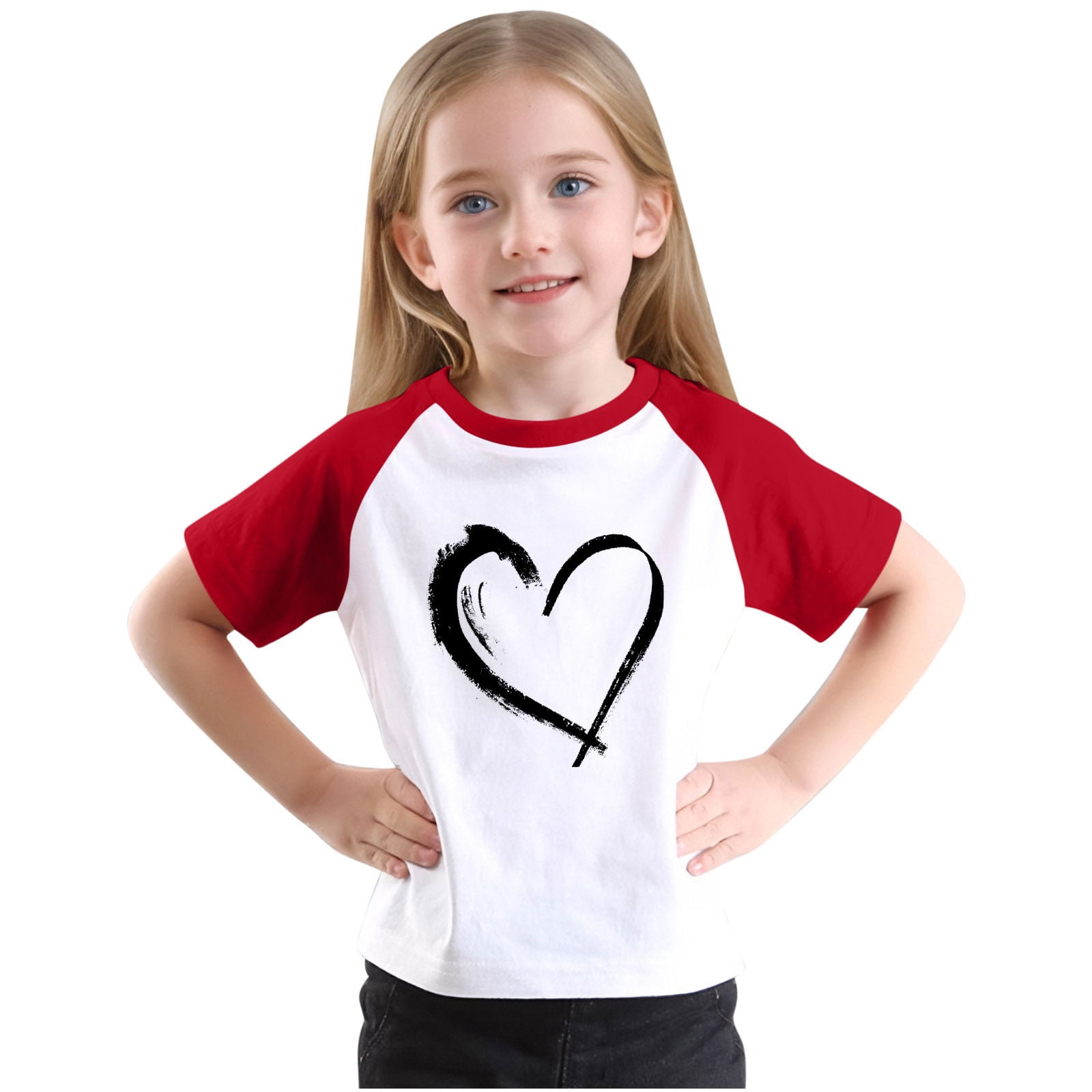 Eltusu Girls Graphic Tee, Comfort Summer Pullover Crewneck Short Sleeve ...