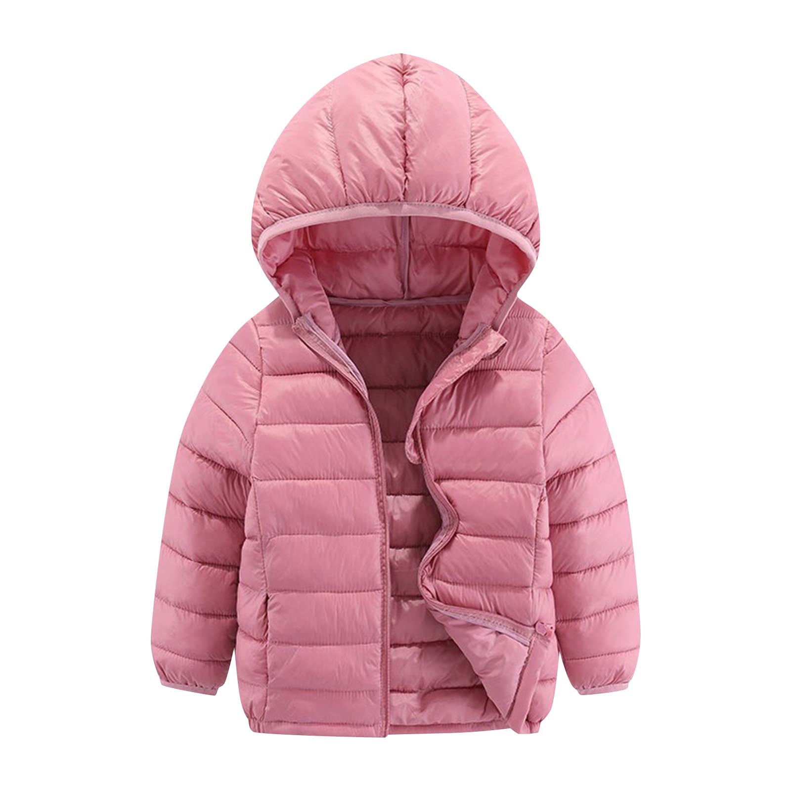 Eltusu Girls Puffer Jackets, Soft Windproof Warm Full Zip Winter ...