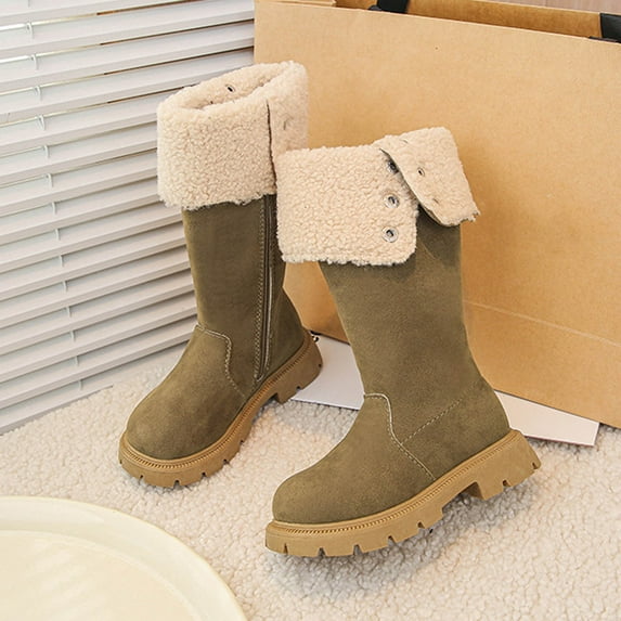 Eltusu Girls Ridding Boots, Thermal Breathable Non Slip Windproof Kids ...