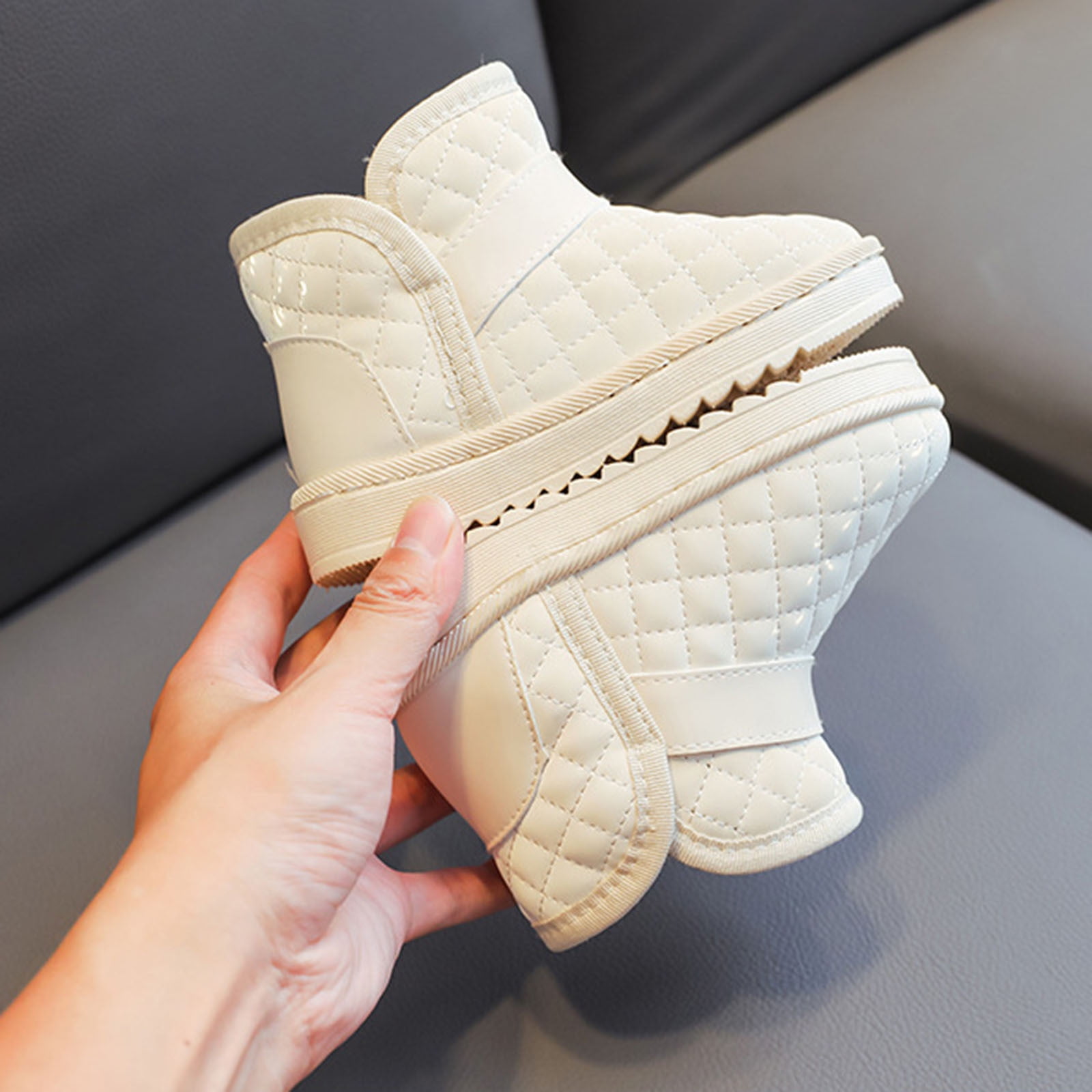 Eltusu Girls Snow Booties, Thermal Non Slip Windproof Solid Color ...