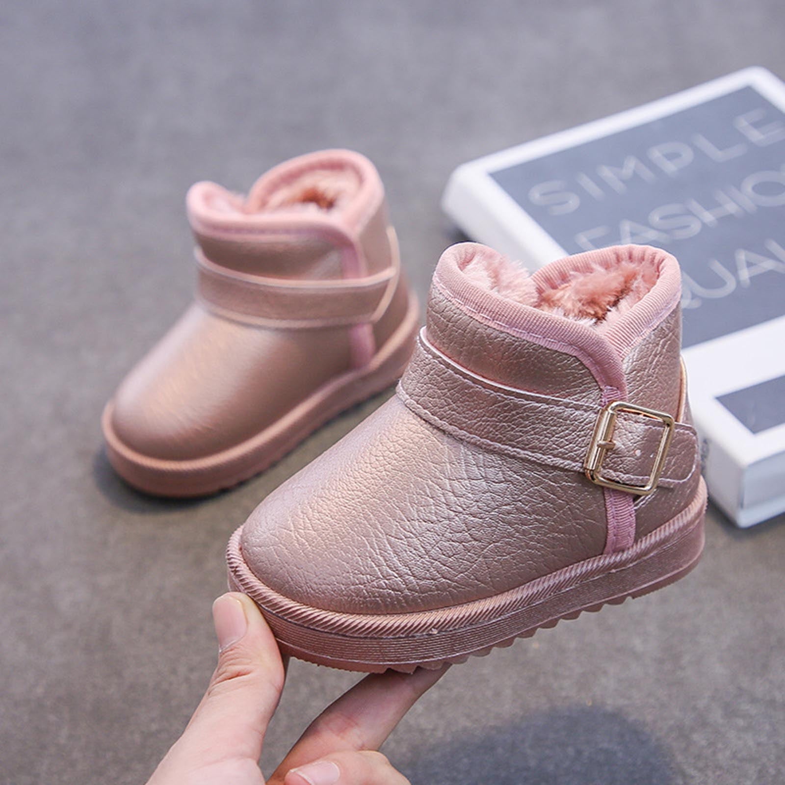 Eltusu Girls Snow Booties, Warm Windproof No Slip Waterproof Winter ...