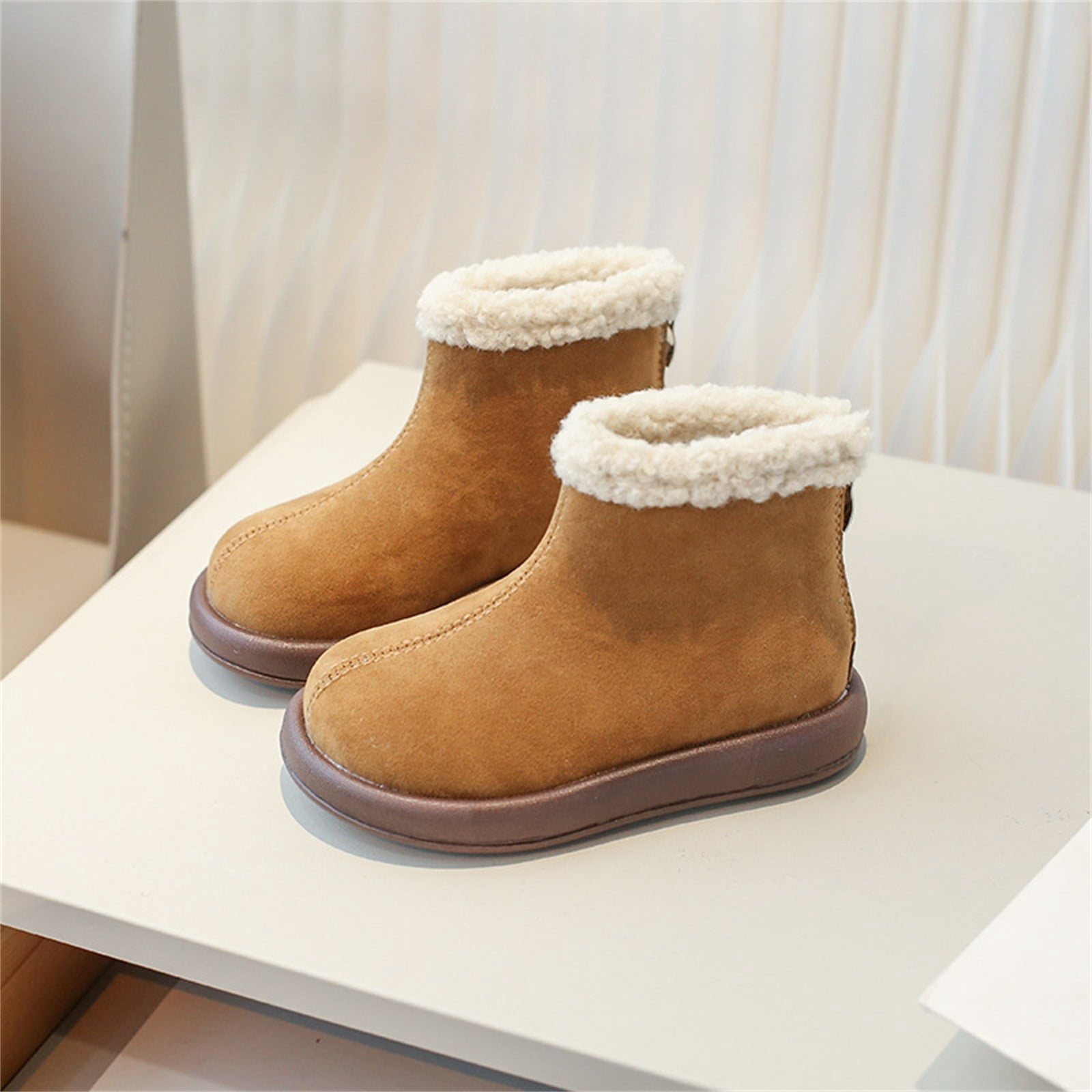 Eltusu Girls Snow Boots, Soft Casual Thermal No Slip Winter Booties ...