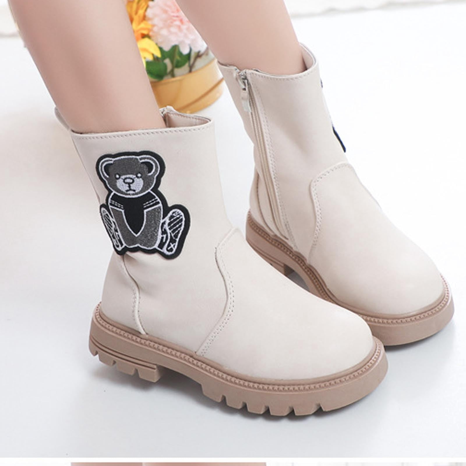 Eltusu Little Girls Winter Booties, Thermal Plateform Waterproof No ...