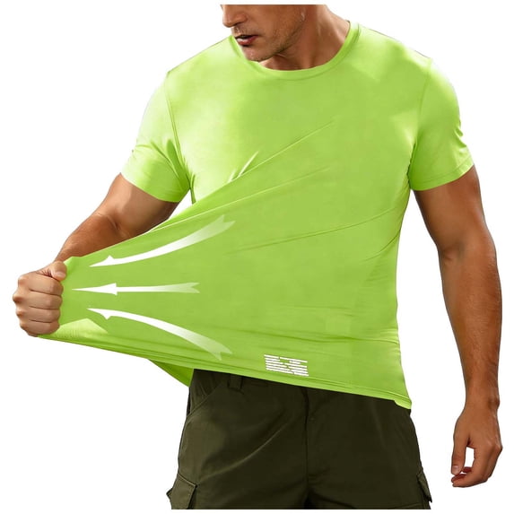 Eltusu Men's Athletic T-Shirts, Crew Neck Quick Dry Short Sleeve ...