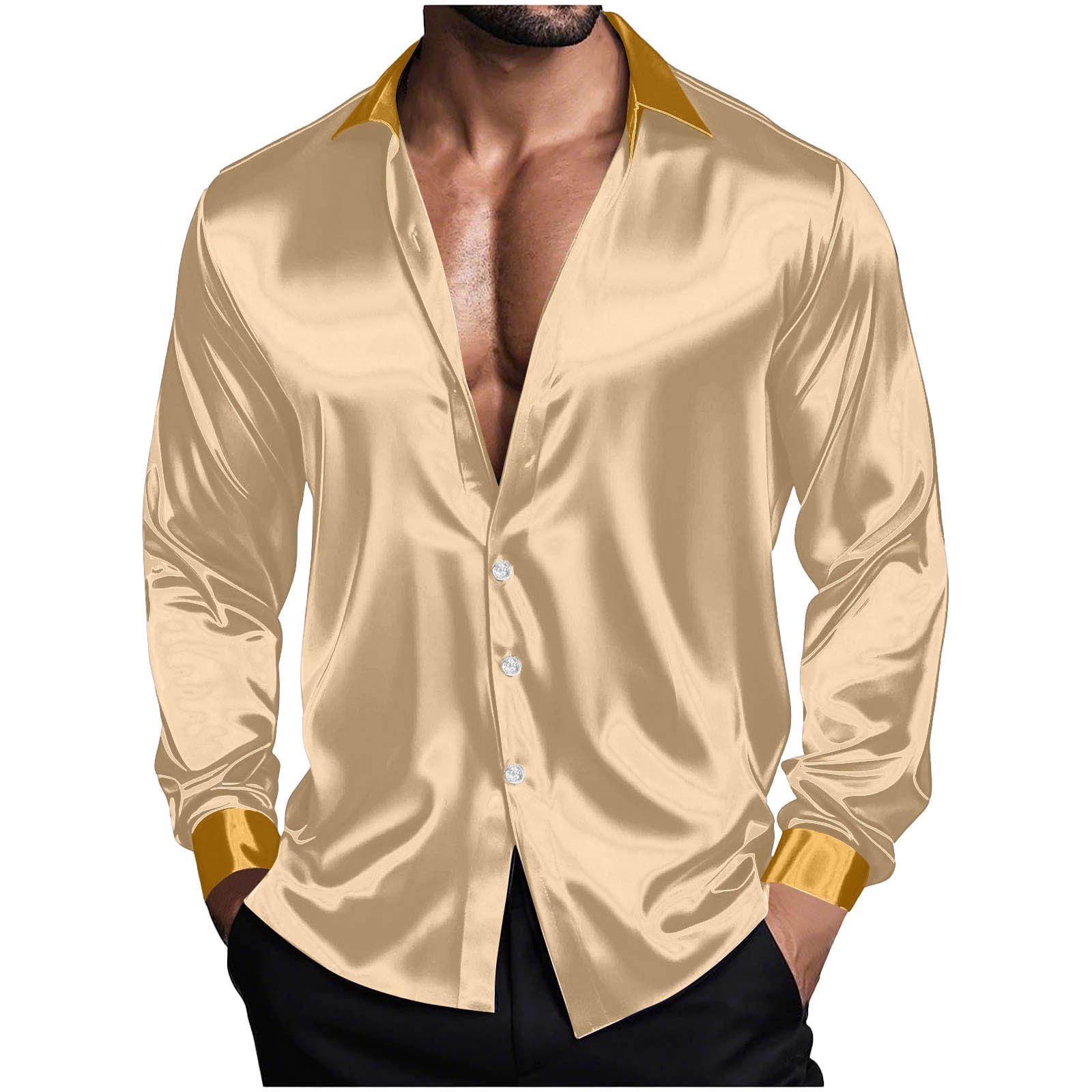 Eltusu Men's Casual Button Down Shirts, Casual Turn Down Collar ...