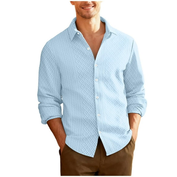Eltusu Men's Casual Button Down Shirts, Stretch Casual Turn Down Collar ...