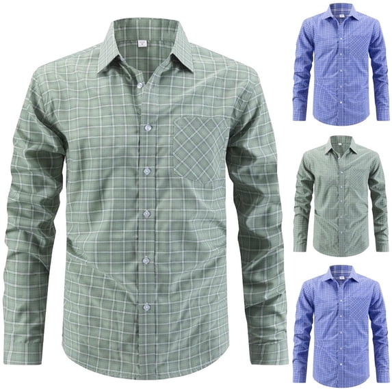 Eltusu Men's Collar Dress Shirts, Button-Up Business Breathable ...