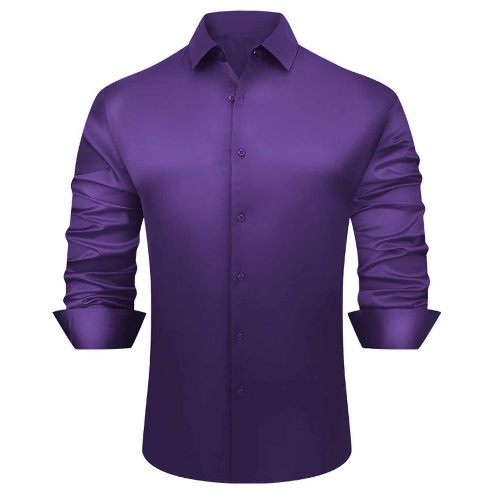 Eltusu Men's Collar Dress Shirts, Stretch Soft Button-Up Breathable ...