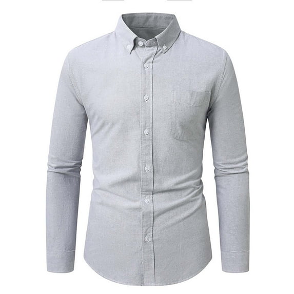 Eltusu Men's Collar Dress Shirts, Stretchy Formal Long Sleeve Business ...