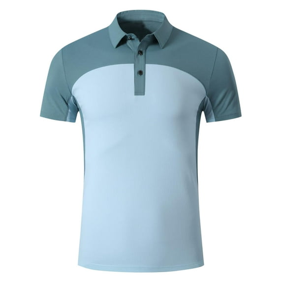 Eltusu Men's Polo Shirts with Collar, Lapel Collar Short Sleeve Button ...