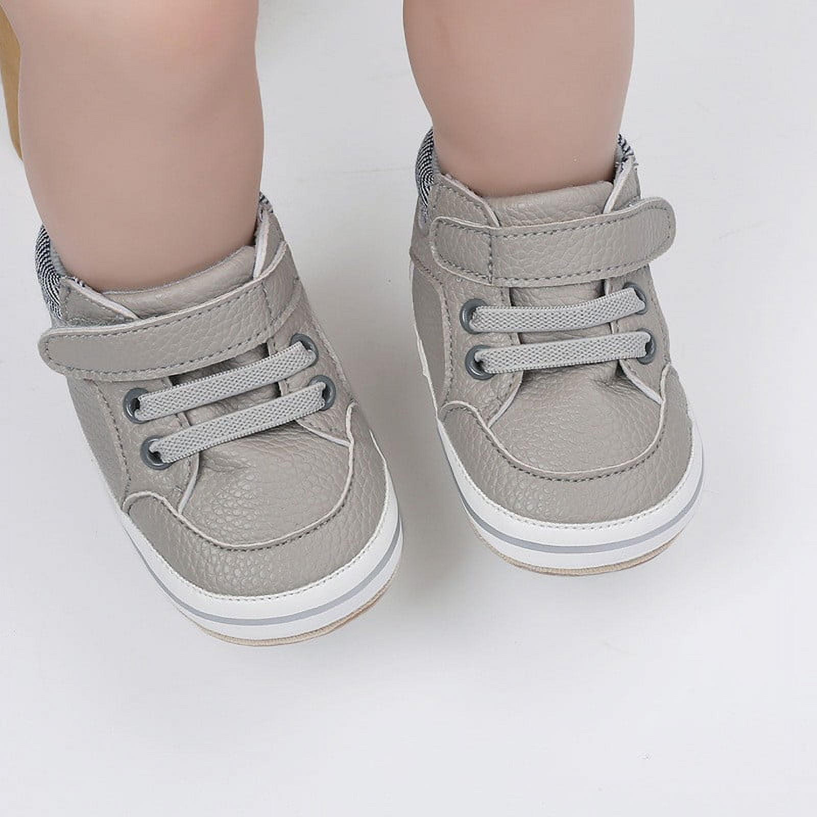 Eltusu Toddler Boys Sneakers, Lightweight PU Solid Color Breathable ...