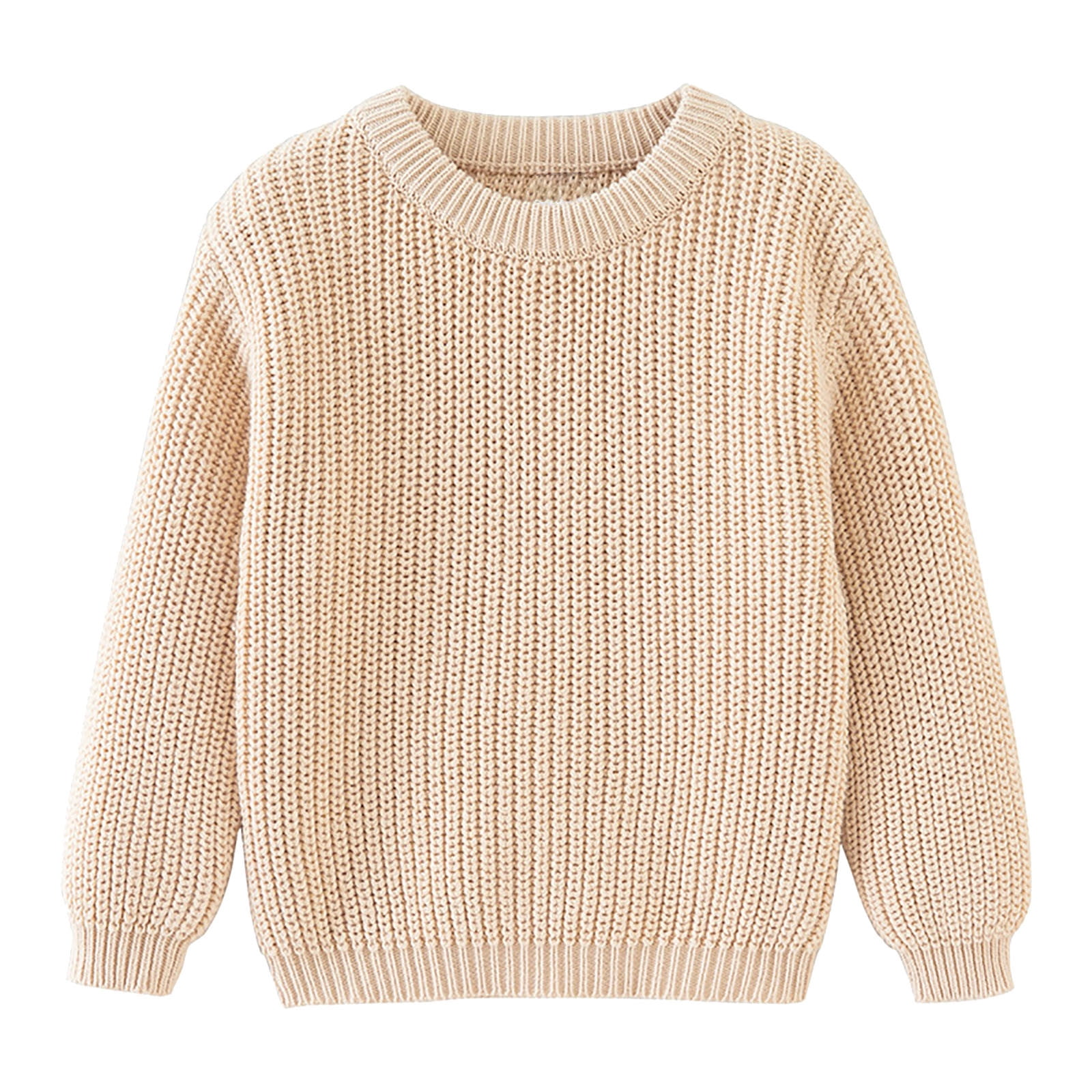 Eltusu Toddler Boys Winter Sweaters, Warm Solid Color Long Sleeve ...