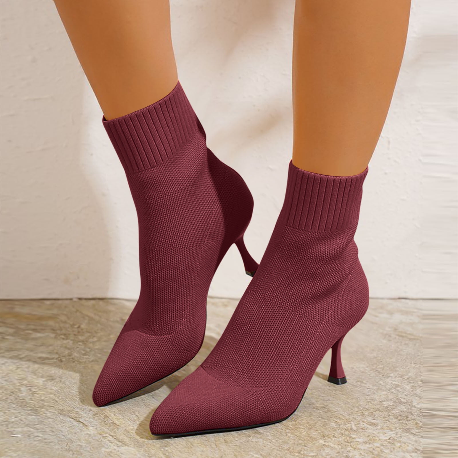 Eltusu Women High Heels, None Slip Fashion Kitten Heel Pointed Toe ...